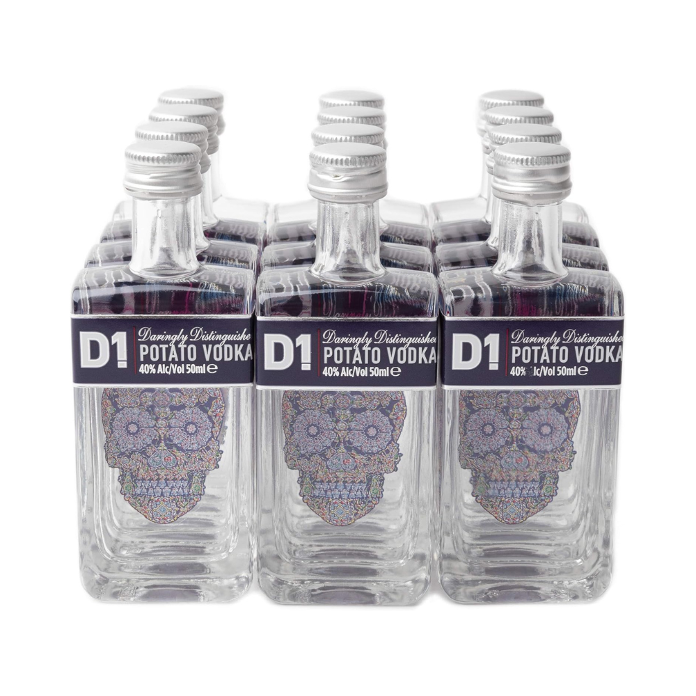 D1 Vodka Miniatures | 12 x 5cL Miniature Alcohol Bottles – D1 London ...